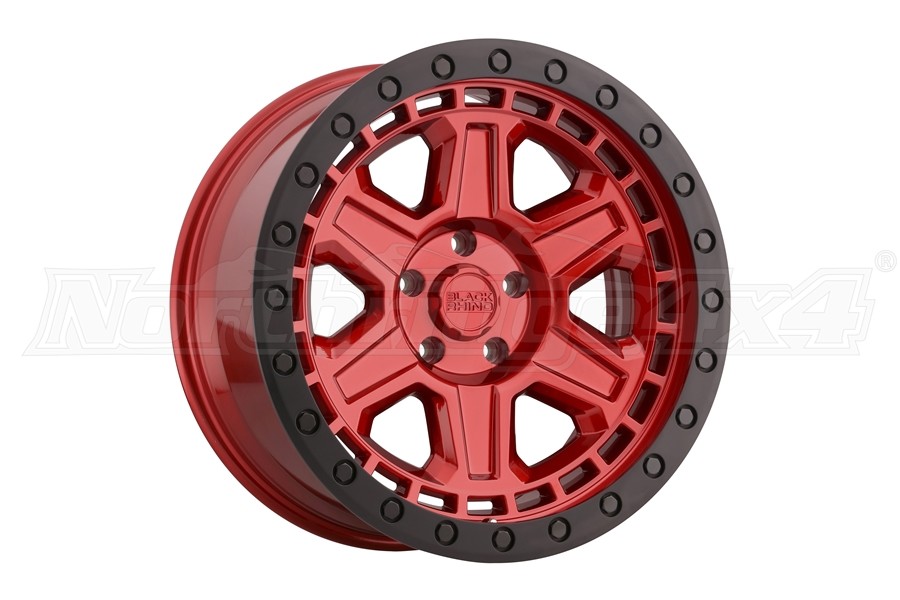 Black Rhino Reno Wheel 17x9 5x5 Candy Red w Black Lip - Jeep Rubicon ...