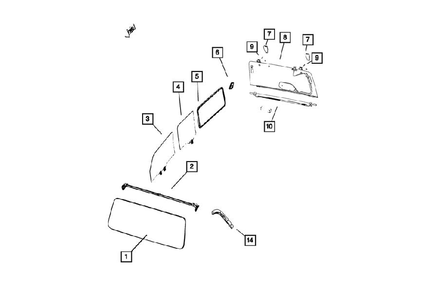 Mopar OEM Tinted Windshield Glass - Jeep Rubicon 2019-2023 | 68386743AD ...