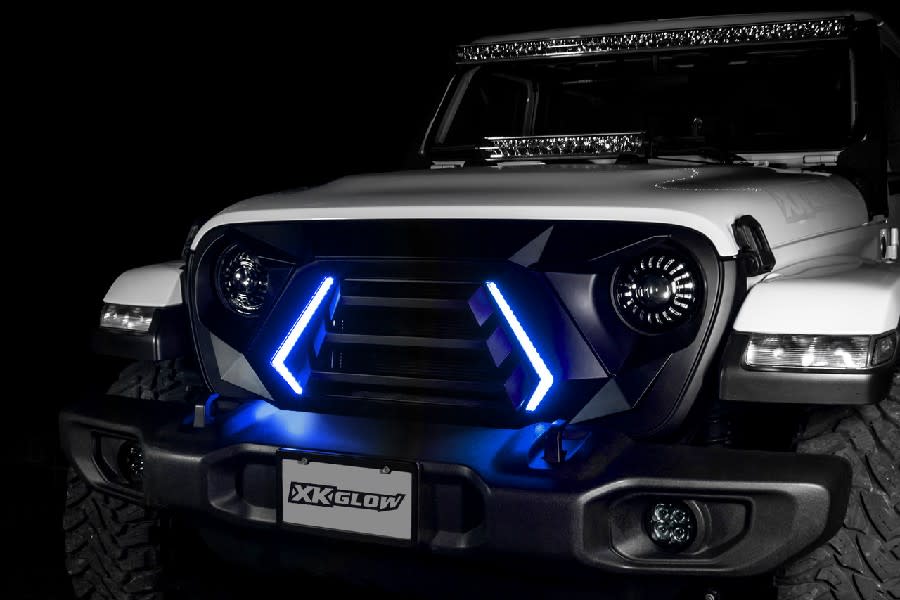 Jeep JK XK Glow XKCHROME LED Grill Kit - Jeep Rubicon 2007-2018 | XK ...