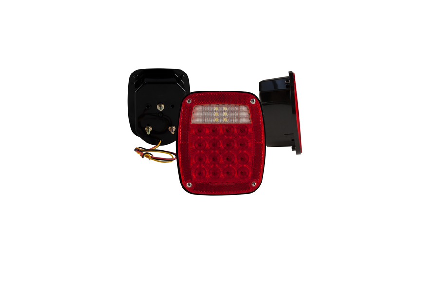 TruckLite LED SignalStat Combo Right Side Tail Light Kit ClearRed ...