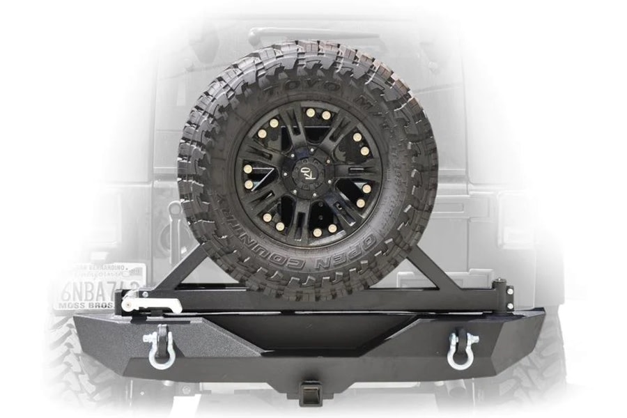 Jeep JK DV8 Offroad MidWidth Rear Bumper w Tire Carrier Bearing - Jeep ...