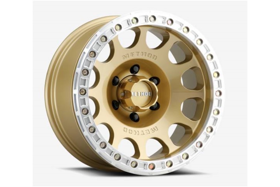 Method Race Wheels 105 Series Beadlock Wheel 17x9 5x5 38mm Offset Gold ...