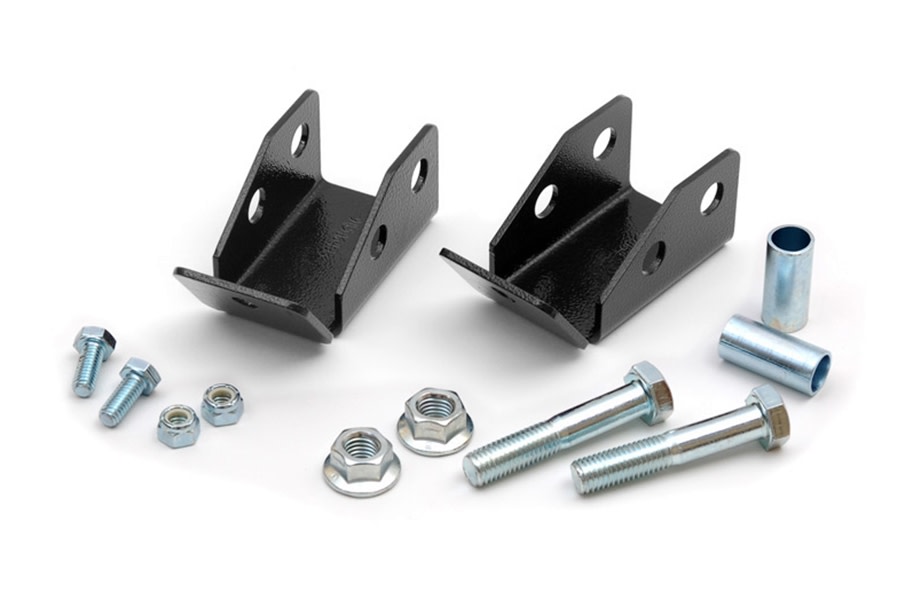 Rough Country Rear Shock Relocation Brackets - Jeep Rubicon 2004-2006 ...