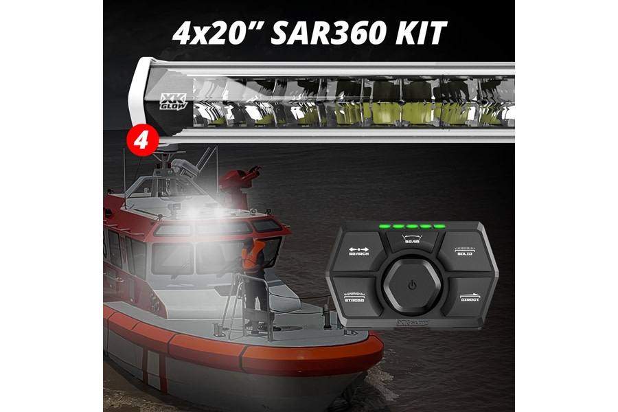 XK Glow White SAR360 4pc Search and Rescue Light Bar Kit | XK-SAR360 ...