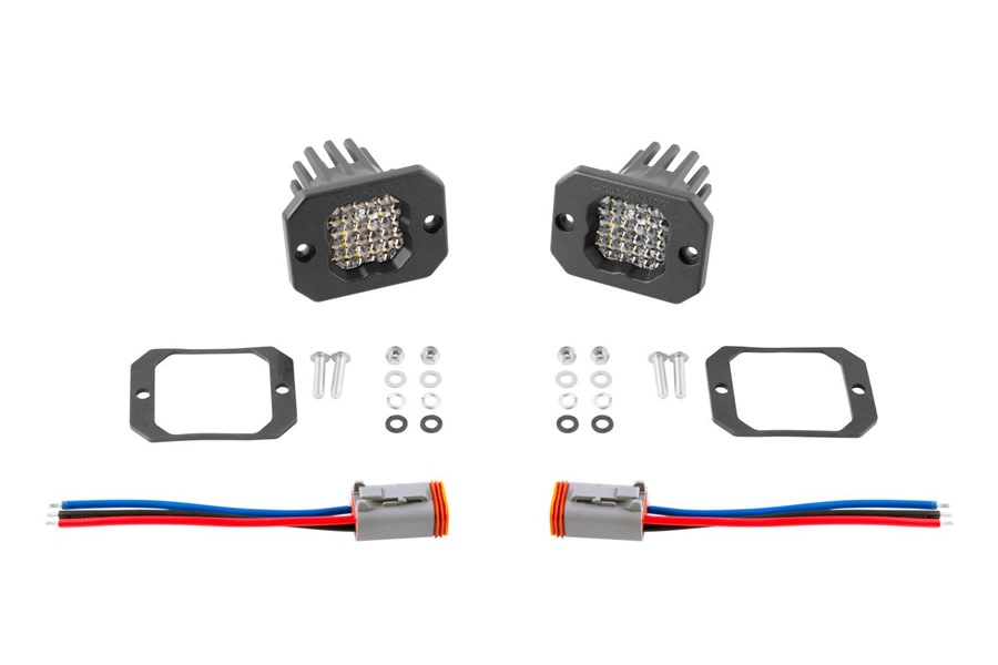 Diode Dynamics SSC1 Sport Flush Mount LED Pods RBL White Flood ...