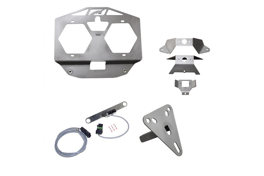 Jeep JL Motobilt Spare Tire License Plate Relocation Kit w Camera Mount ...