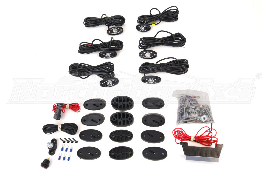 Rigid Industries ASeries Rock Light Kit Red Set of 6 | 400263|Northridge4x4