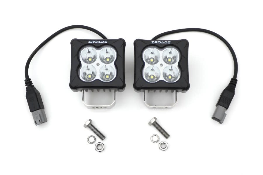 ZROADZ 3inch LED Light Pod Set G2 Series Bright White Flood Beam 2 ...