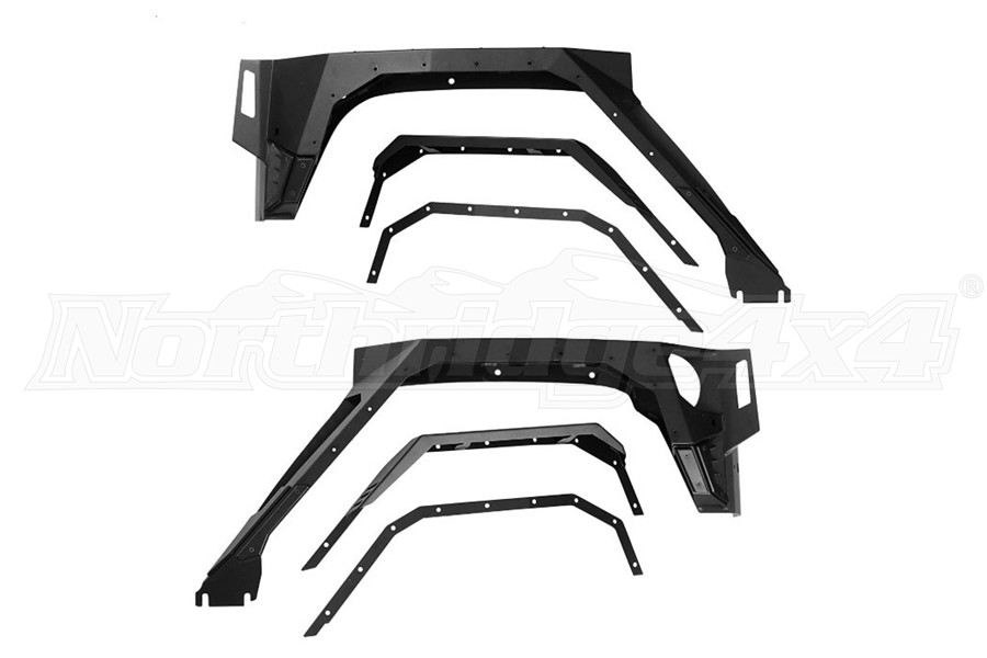 Jeep JK 2Dr 2007-13 Smittybilt XRC Armor 3in Rear Fender Flares - Jeep ...