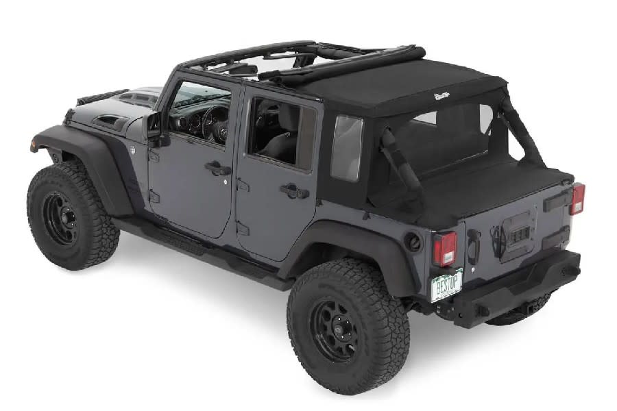 Jeep JK 2dr Bestop Halftop Soft Top Black Twill - Jeep Rubicon 2007 ...
