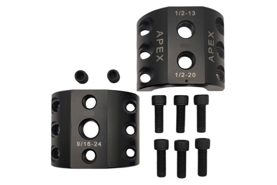 Apex Chassis Steering Stabilizer Clamp, 1.75in - Black|Northridge4x4