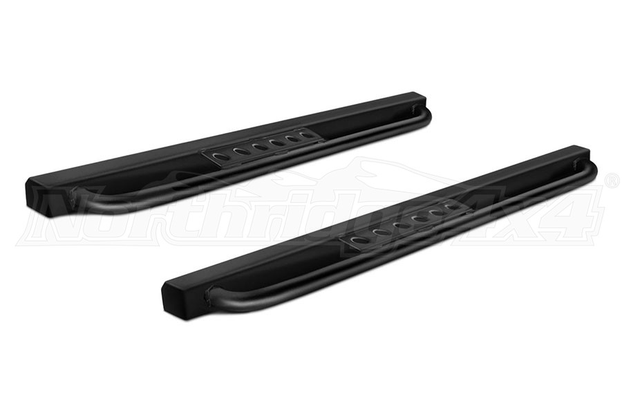 Jeep JK 2DR Smittybilt SRC Classic Rock Rails with Step Black - Jeep ...