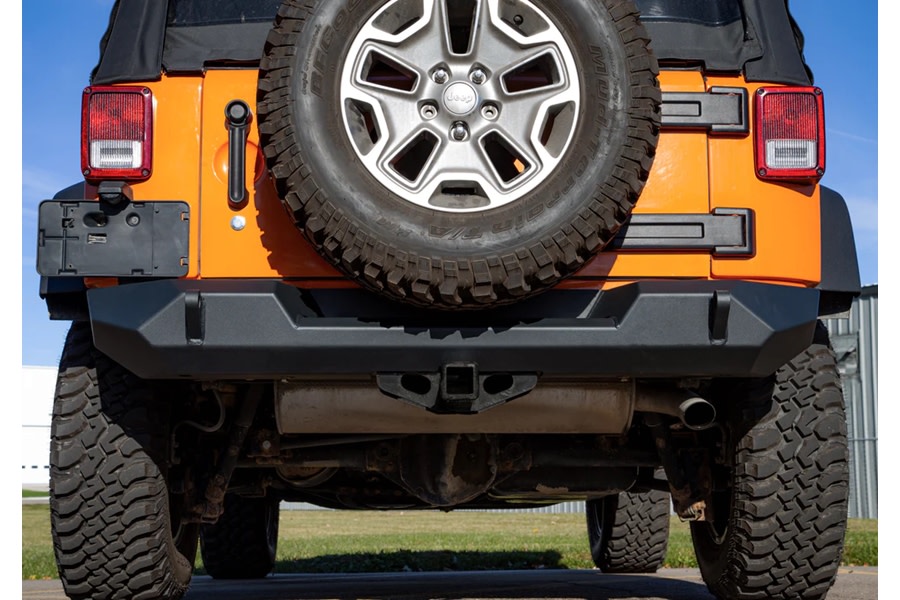 Jeep JK Crawltrek Pyro MidWidth Rear Bumper Black - Jeep Rubicon 2007 ...